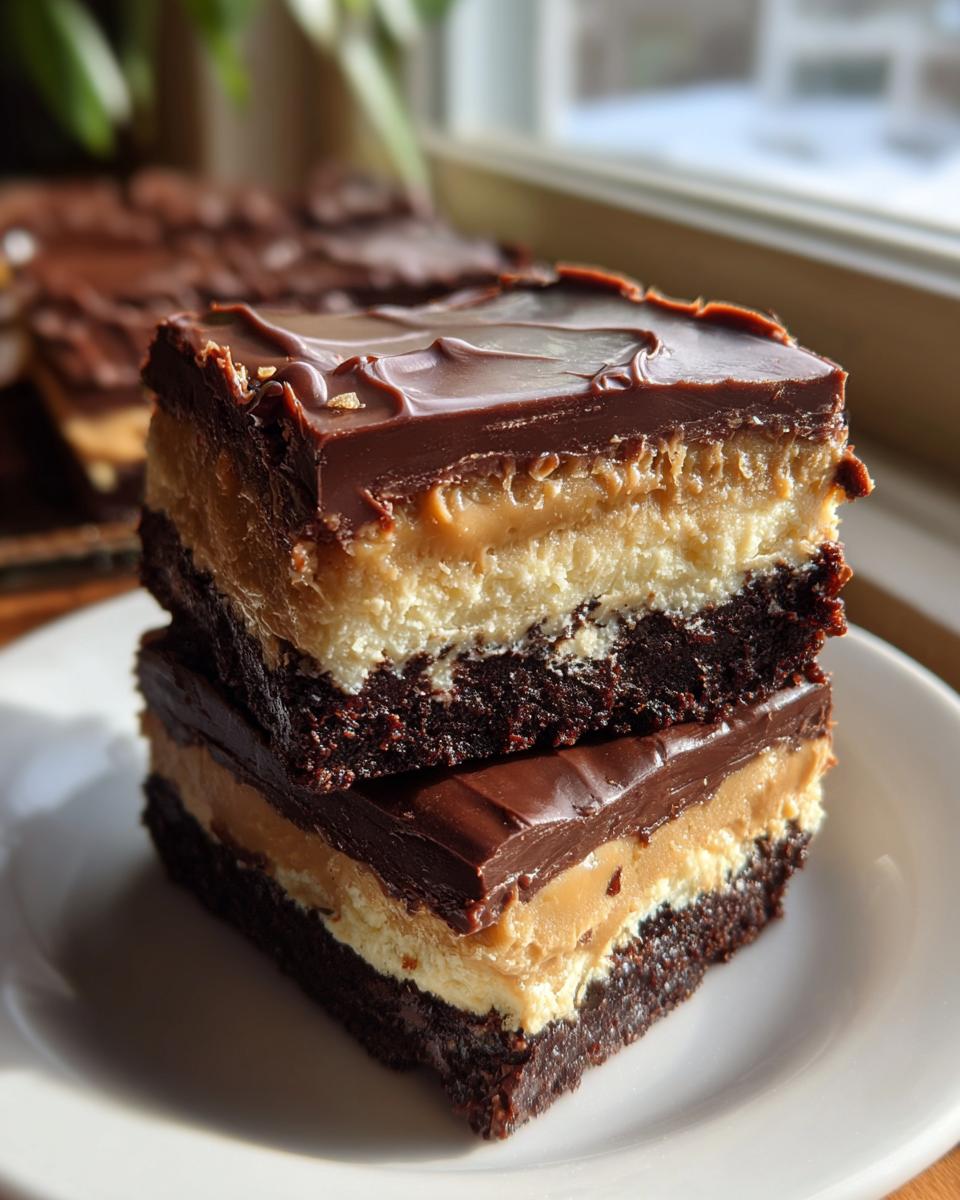 Fudgy 3-Layer Buckeye Brownies Magic