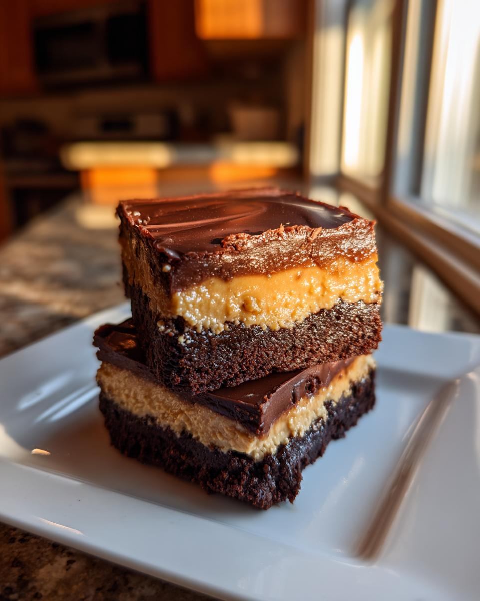 Fudgy 3-Layer Buckeye Brownies Magic